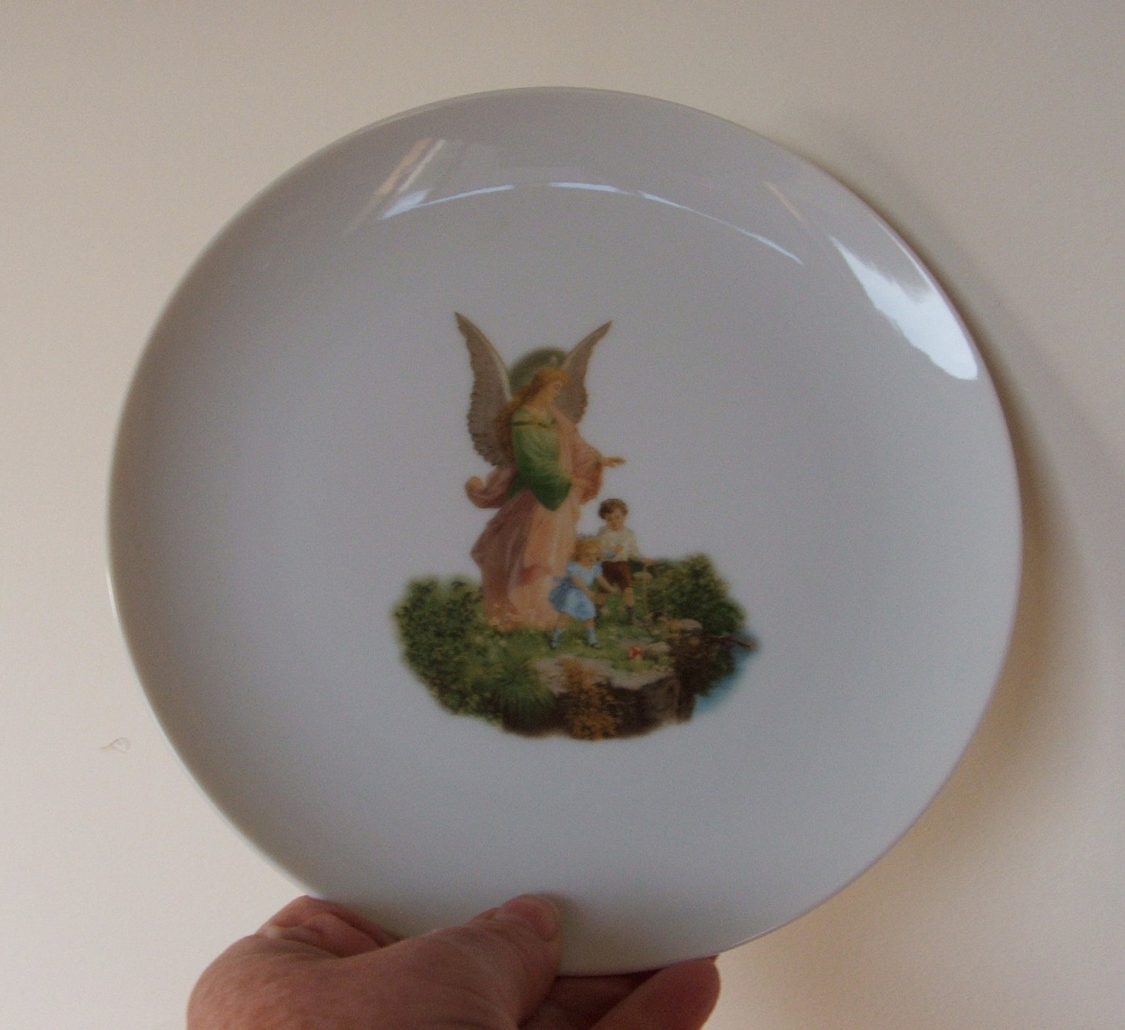 Vintage Guardian Angel Decorative Plate - Etsy