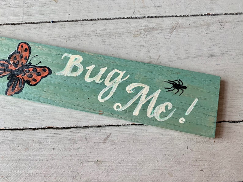 Vintage Handmade 'don't Bug Me' Sign Painted Wood | Etsy