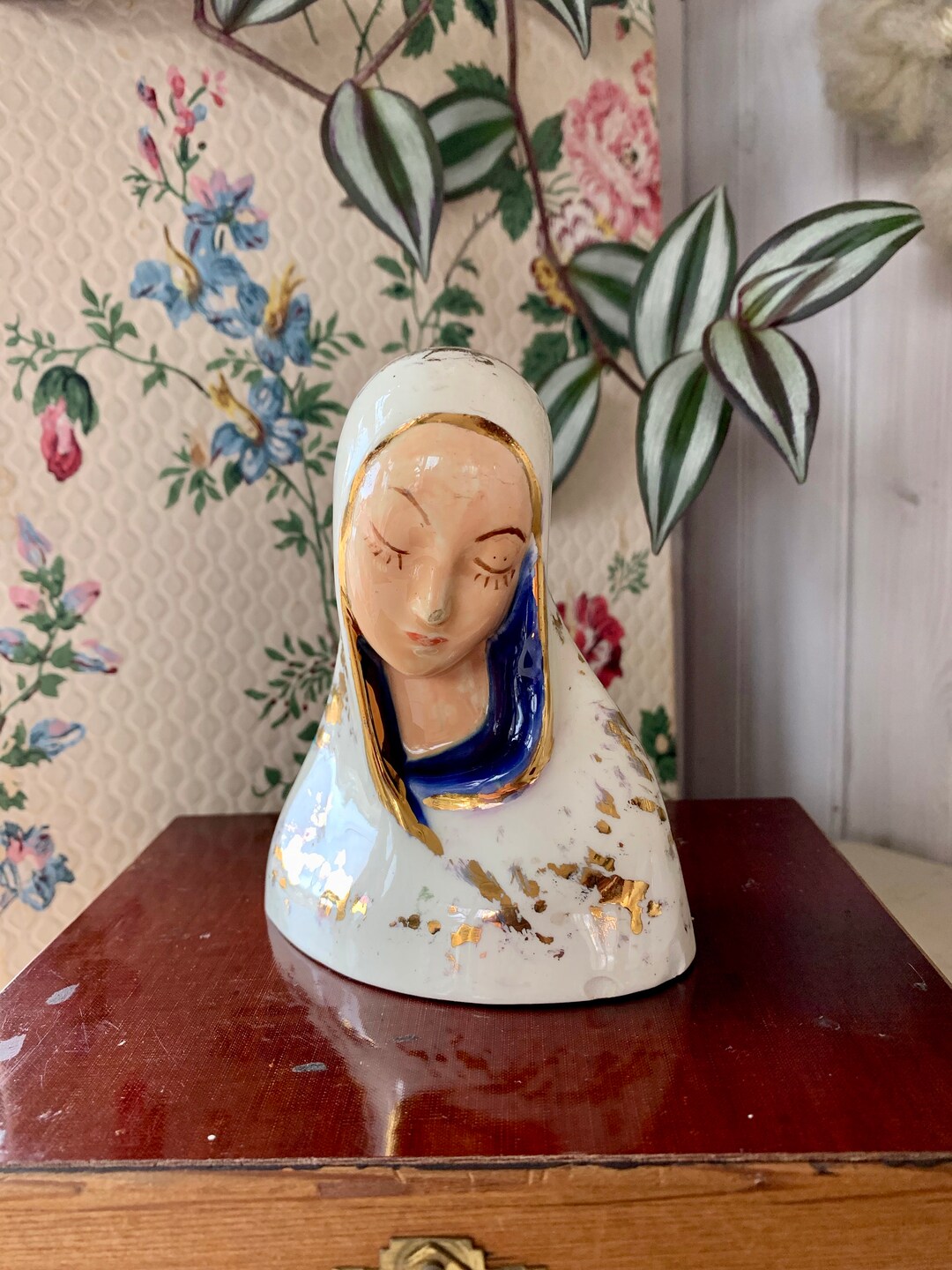 Vintage Handmade Ceramic Bust of Virgin Mary - Etsy