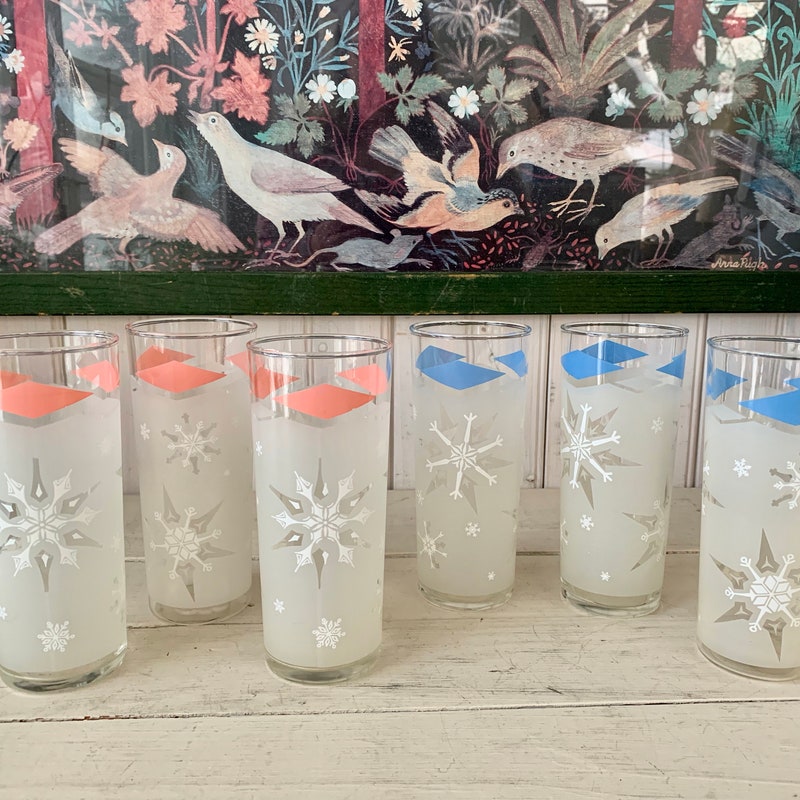 Snowflake Glassware - Etsy