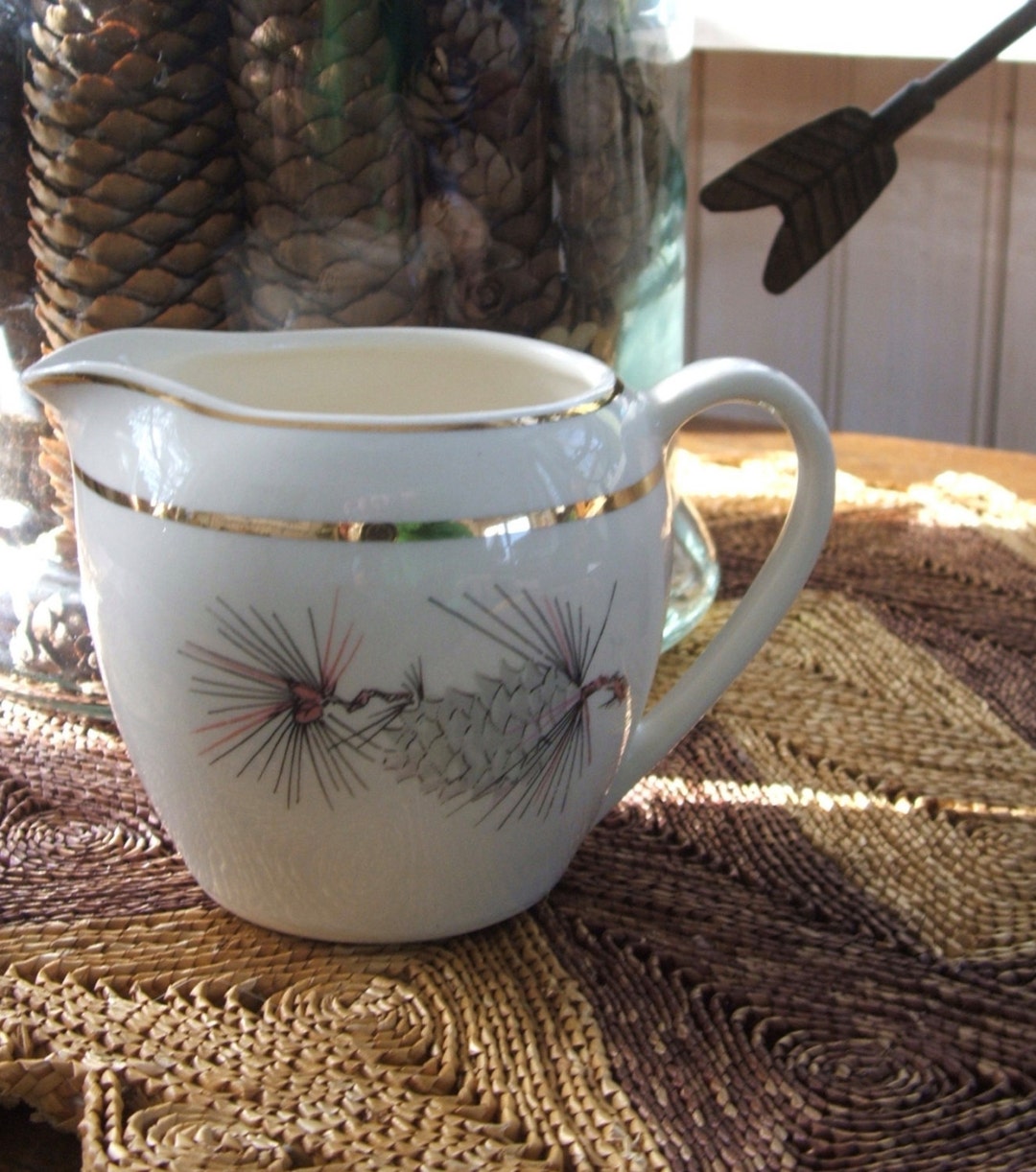 Vintage Hand Painted China Pitcher Pinecones - Etsy