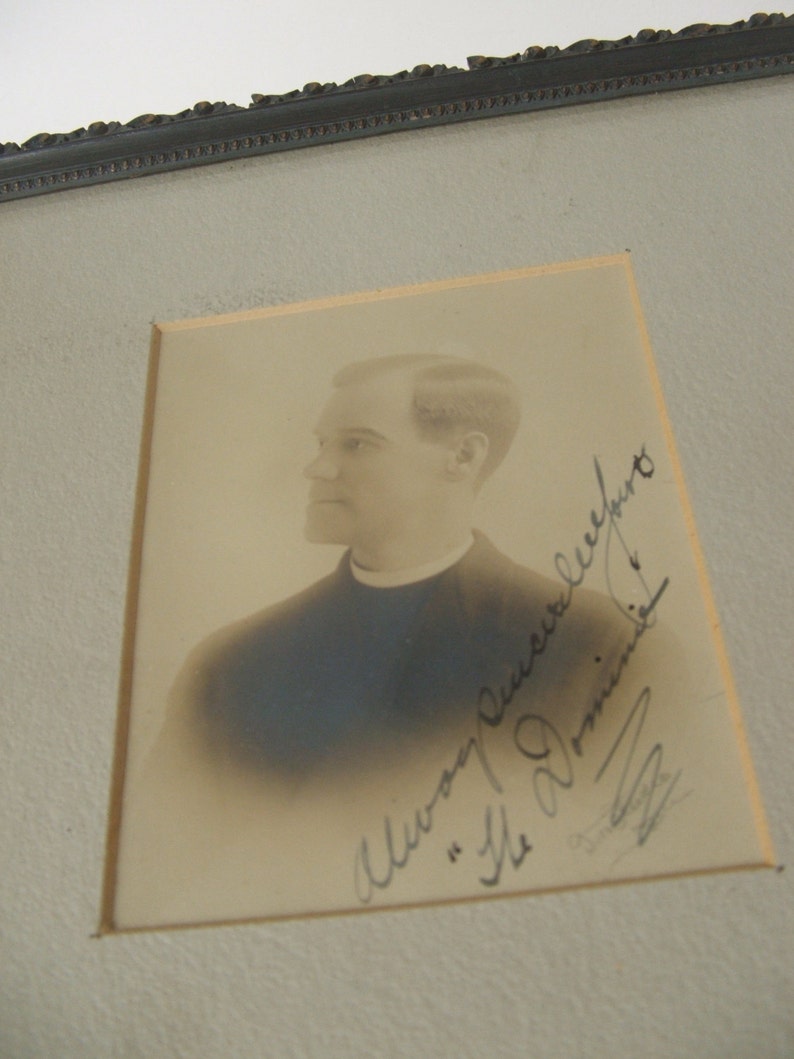 Antique Frame Autographed Priest Portrait Photograph Flahertys - Etsy