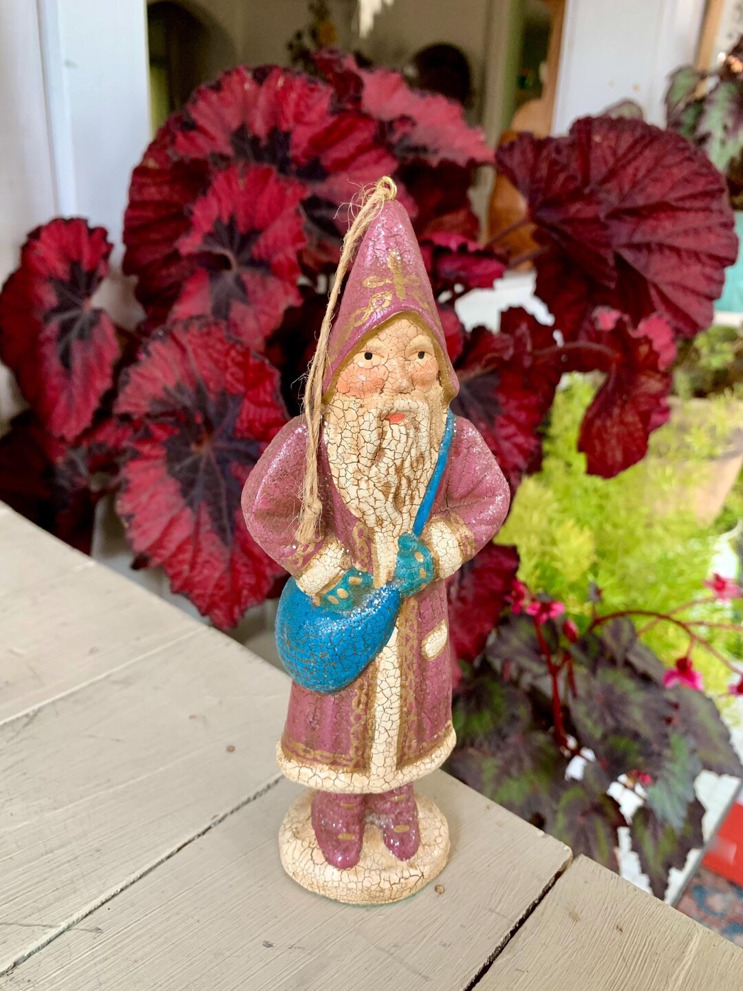 Old World Saint Nicholas Christmas Figurine Ornament Belsnickel - Etsy