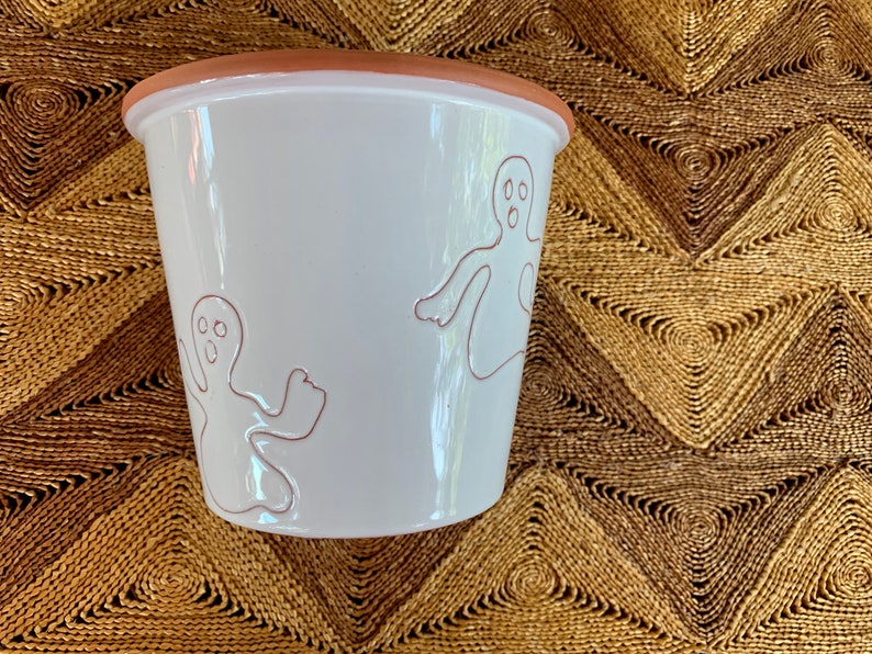 Halloween Ghosts Pottery Planter Clay Pot - Etsy