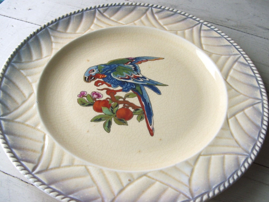 Antique Sheffield Ware Parrot Decorative Plate - Etsy