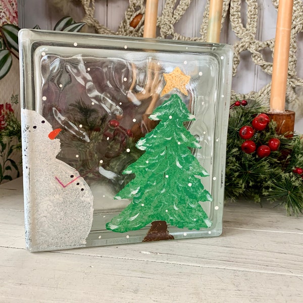 Painted Glass Blocks - Etsy