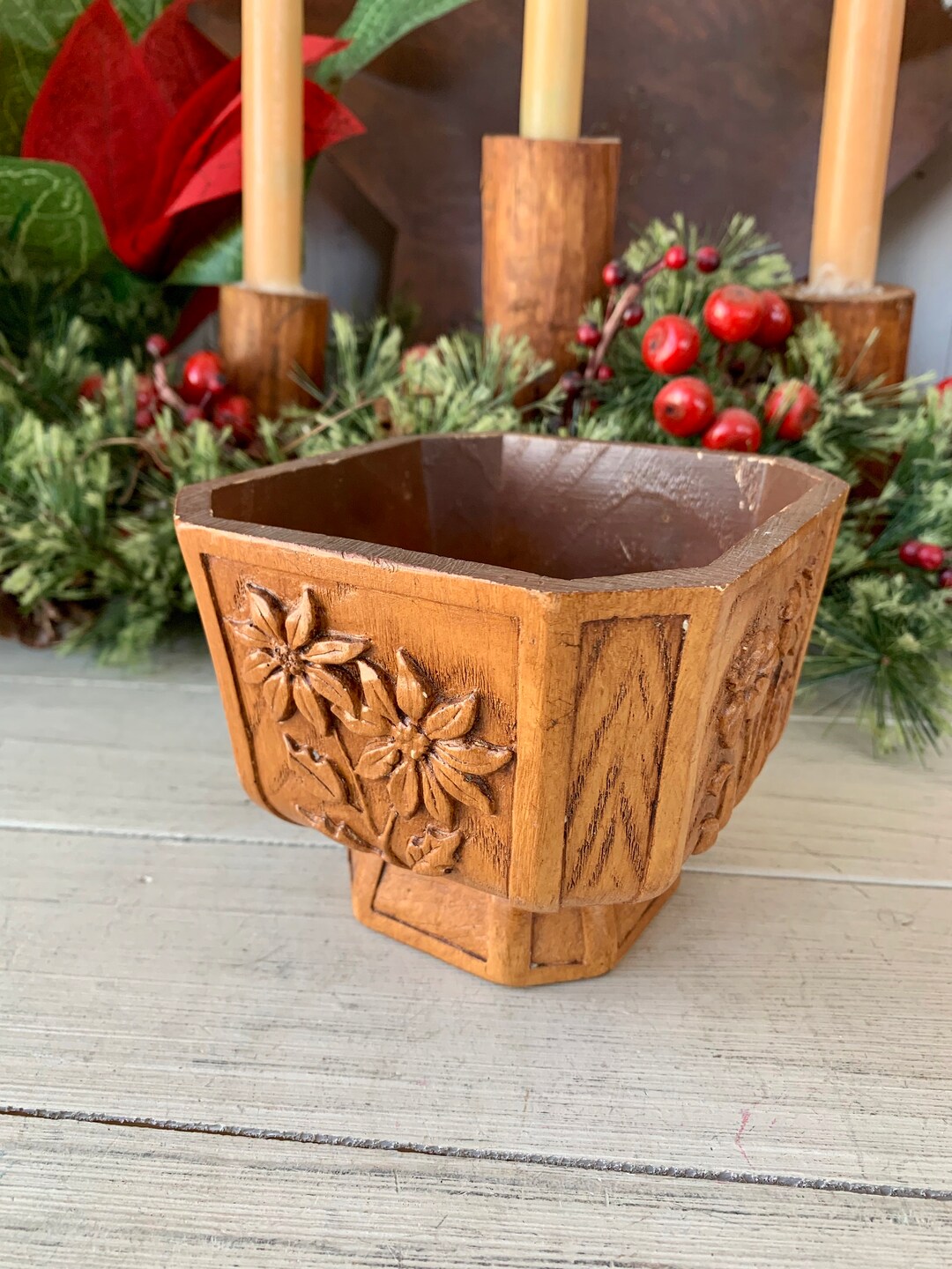 1980 FTD Four Seasons Flowers Faux Bois Planter Flower Pot Vase - Etsy