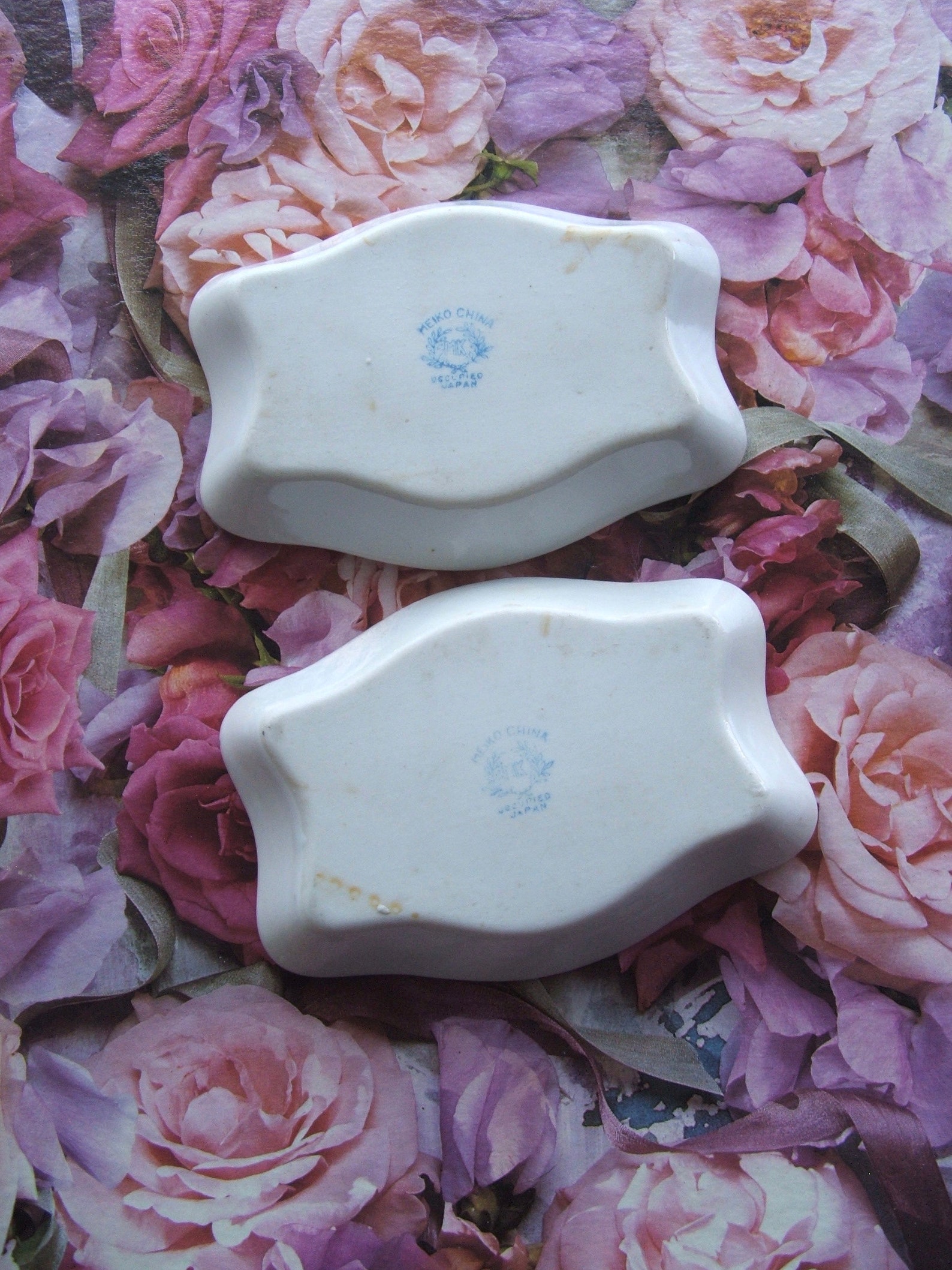 2 Meiko Porcelain Trinket Ring Dishes Occupied Japan | Etsy