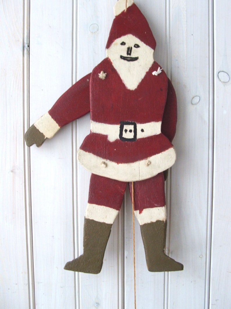Antique Handmade Folk Art Primitive Santa With Movable Parts - Etsy