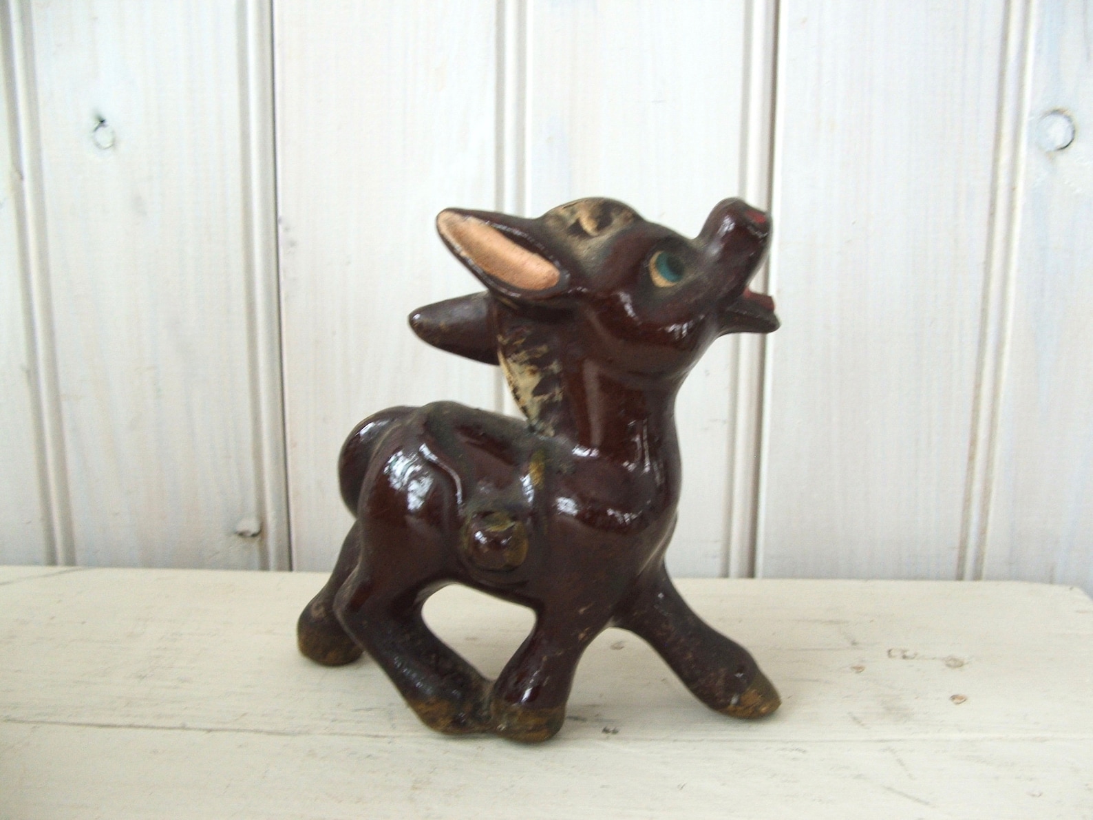 Vintage Redware Donkey Ceramic Figurine | Etsy