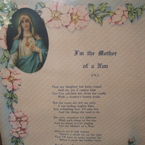 Vintage Mother of a Nun Framed - Etsy