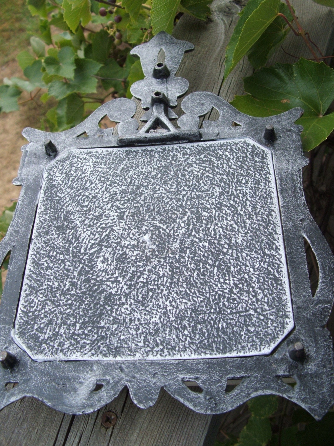 Vintage Leafy Trivet Ceramic Tile and Metal - Etsy