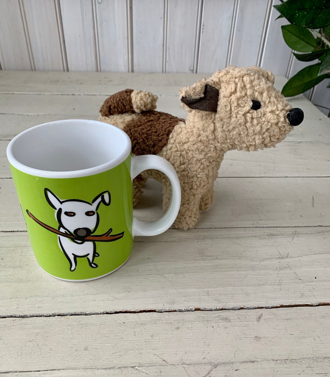 Vintage Max and Lucy "woof!" Dog Mug and Fuzzy Stuffed Dog - Etsy