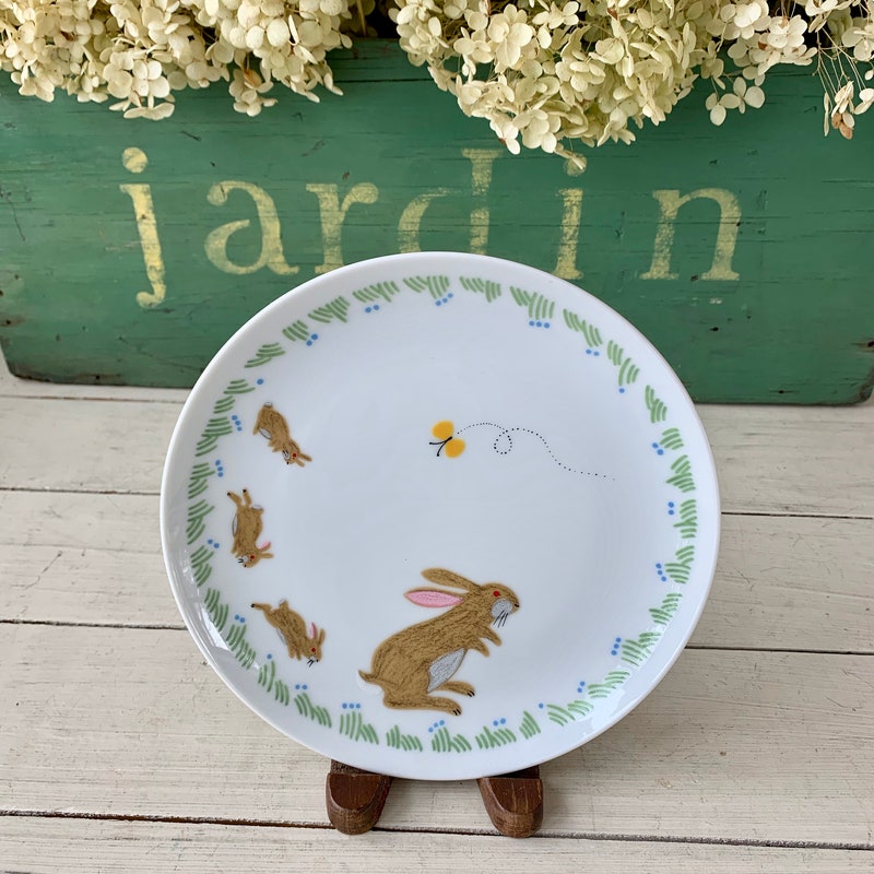 Rabbit Ceramic Plates - Etsy