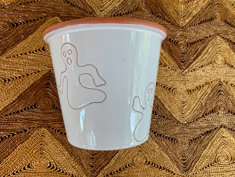 Halloween Ghosts Pottery Planter Clay Pot - Etsy