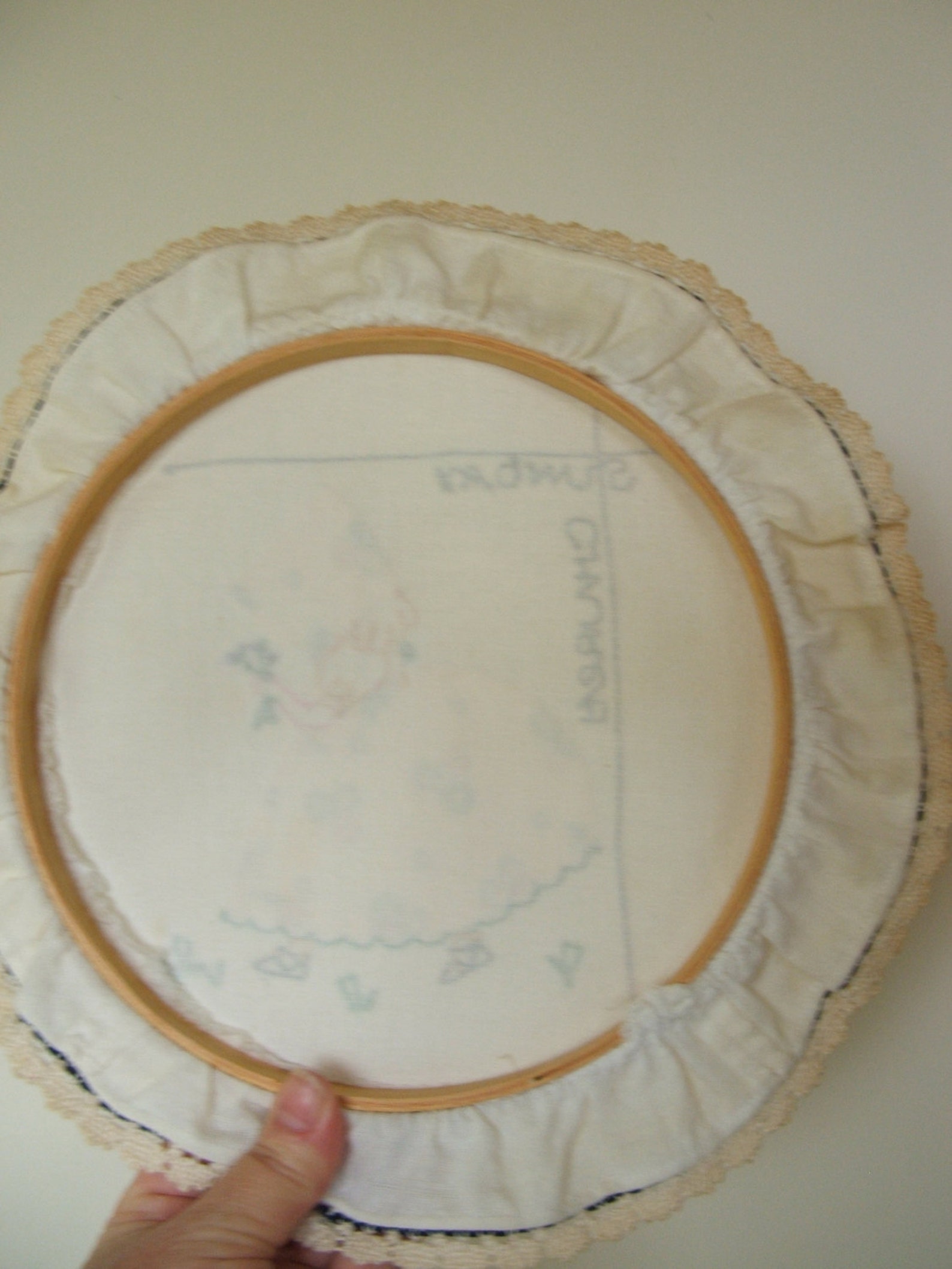 Sunday Church Vintage Embroidery Applique Wall Hanging Bonnet - Etsy