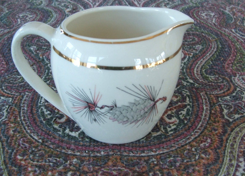 Vintage Hand Painted China Pitcher Pinecones - Etsy