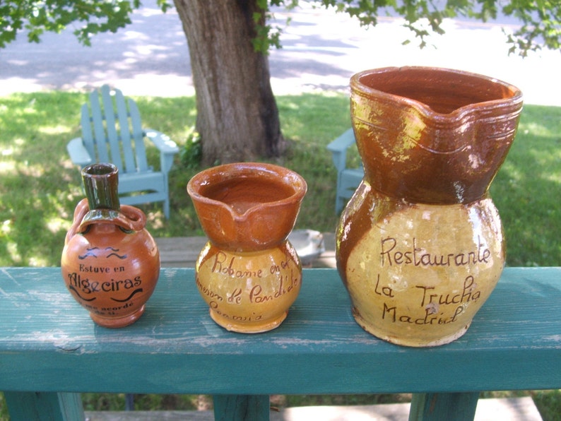 Instant Collection 3 Souvenir Pottery Pitchers Jugs Madrid - Etsy