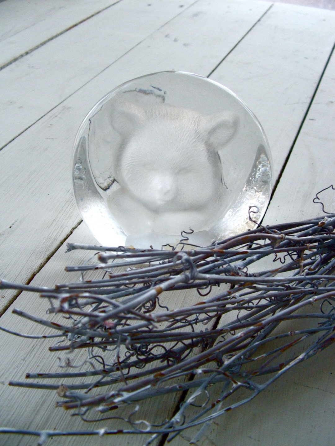 Vintage Lead Crystal Paperweight Zajecar Yugoslavia Collectible Glass ...