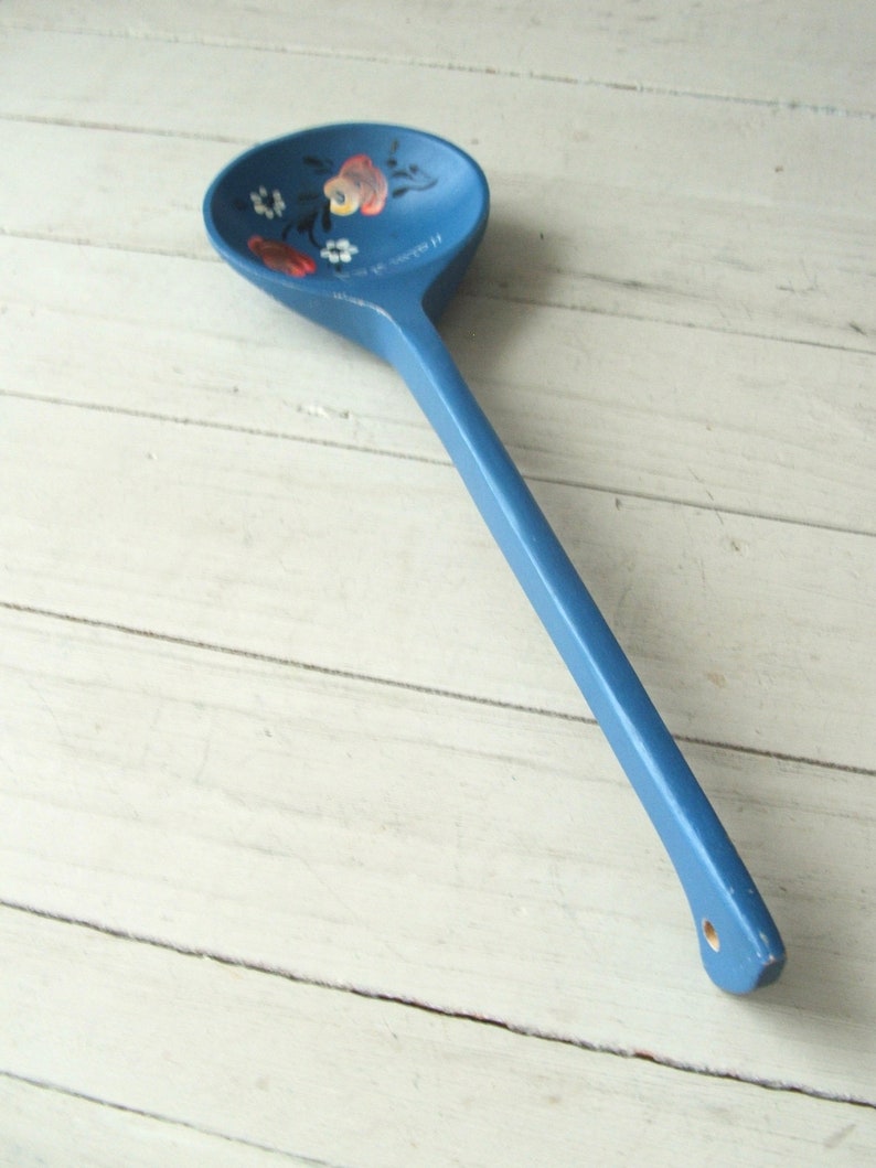 Souvenir Halmstad Painted Wooden Spoon Scandinavian Folk Art | Etsy