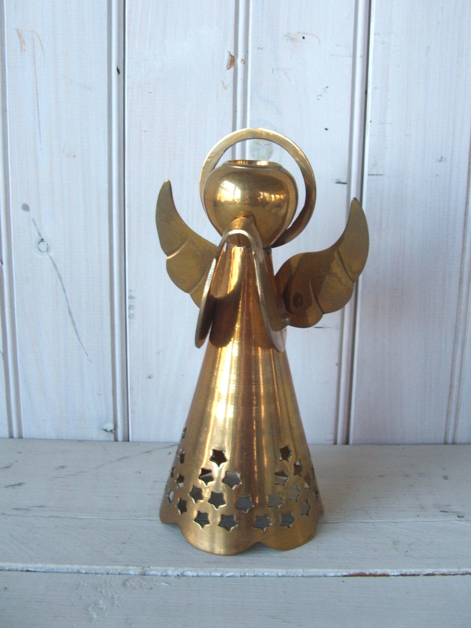 Instant Collection Angel Choir: 2 Vintage Brass Angel Candleholders and ...