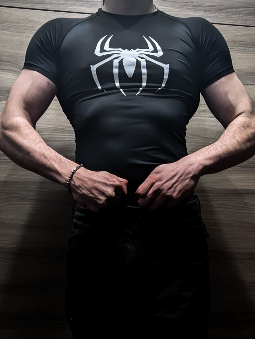Spider-man Compression T-shirt Breathable Gym Performance Wear Gym ...
