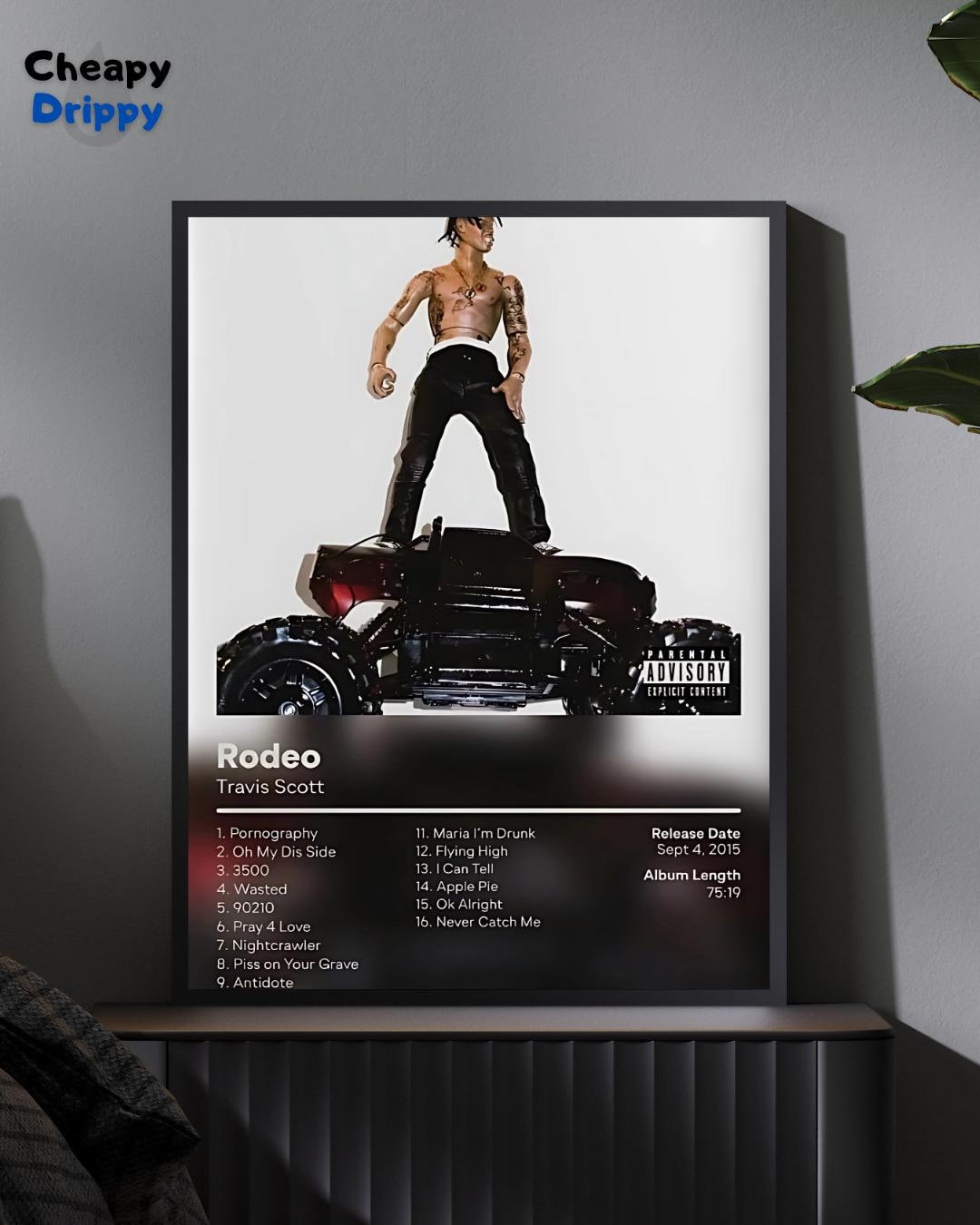 Rodeo Album Travis Scott Custom Album Poster Hip Hop Wall Art ...