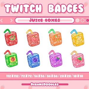 Kawaii Juice Boxes Sub/bit Badges, Channel Points, Emotes - Twitch ...