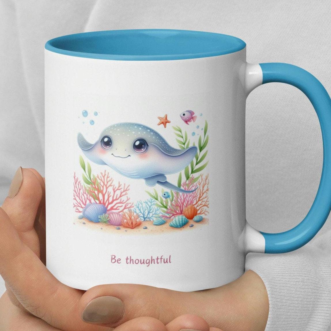 Be Thoughtful Mug Stingray Coffee Cup Tea Cup Sea Reef Coral Beach Fish ...