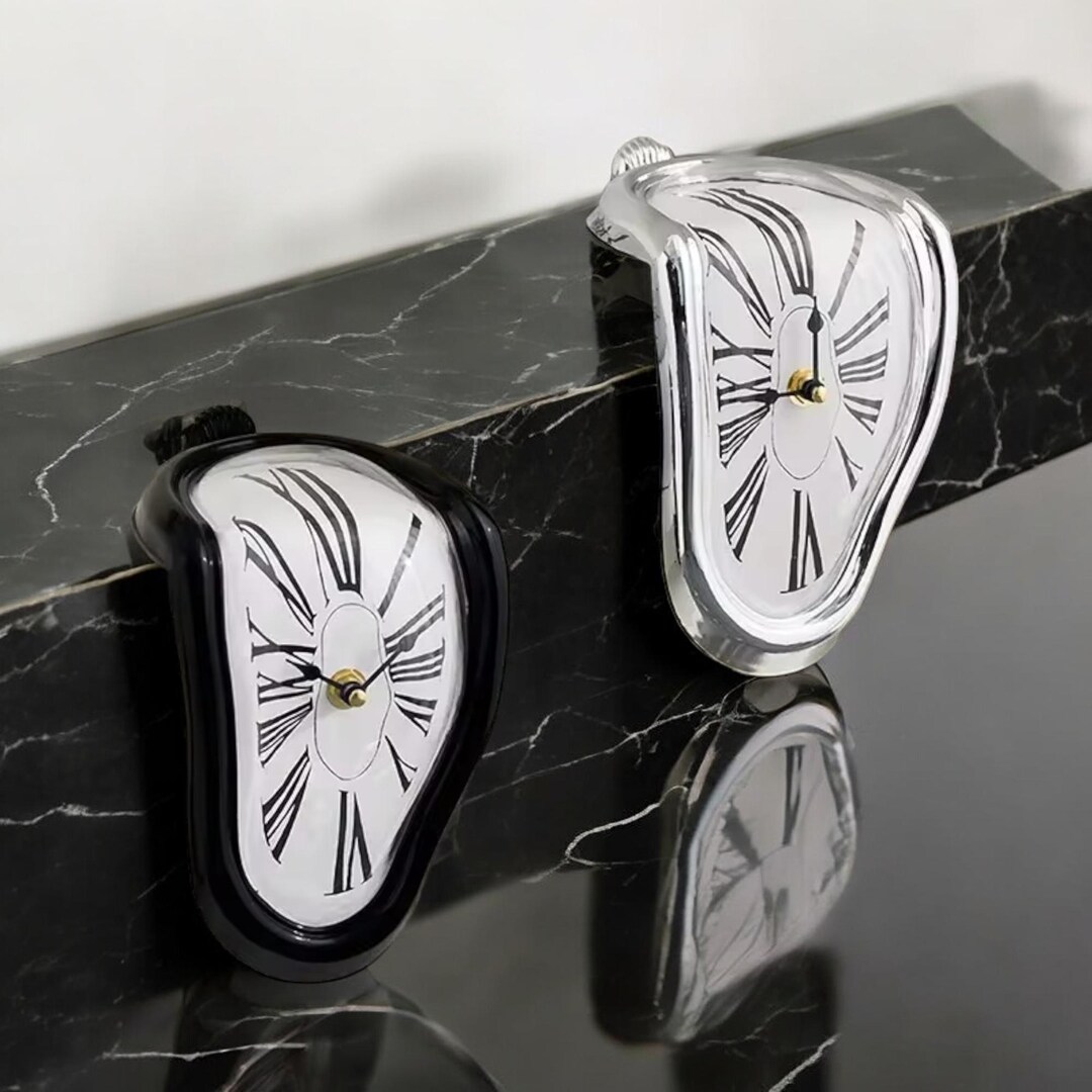 Salvador Dali Clock, Surreal Melting Clock, Abstract Art Clock, Shelf ...