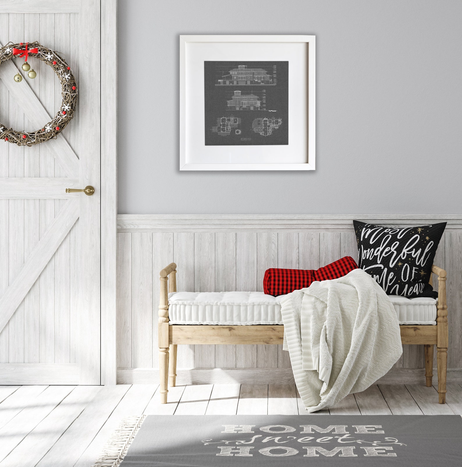 Personalized Wall Art Unframed Blueprint Portrait of Your New - Etsy