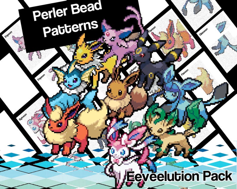 Eevee Evolution Perler Bead Patterns - Etsy