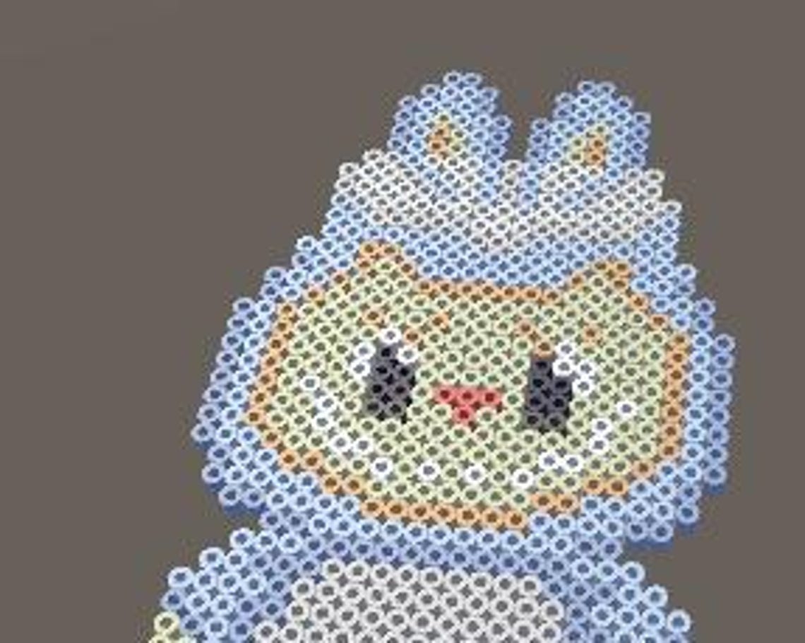 Labubu Perler & Artkal Bead Template - Etsy