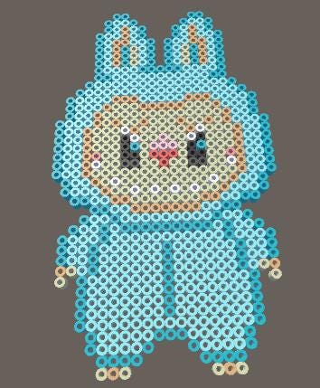 Labubu Perler & Artkal Bead Template - Etsy