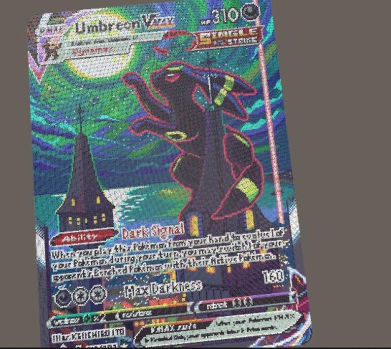 Umbreon Vmax Alternate Art From Evolving Skies 2.6mm Artkal Mini Beads ...