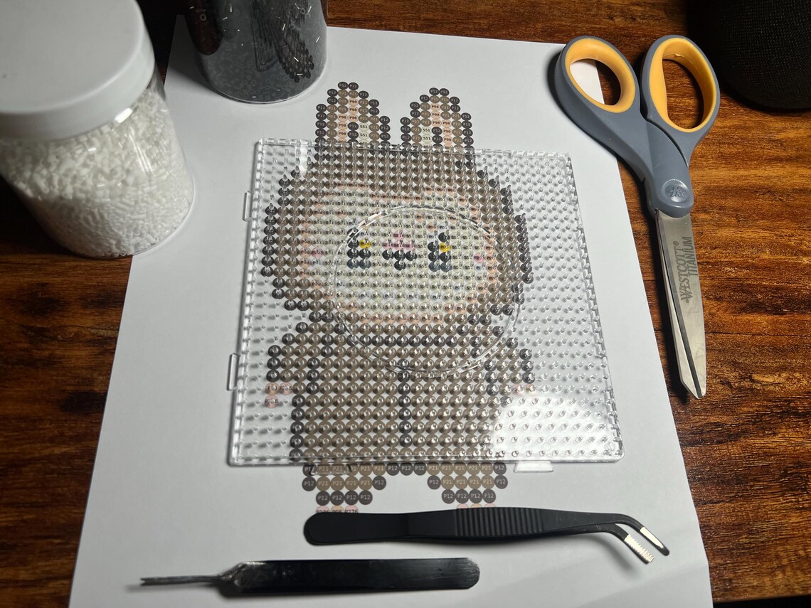 Labubu Perler & Artkal Bead Template - Etsy