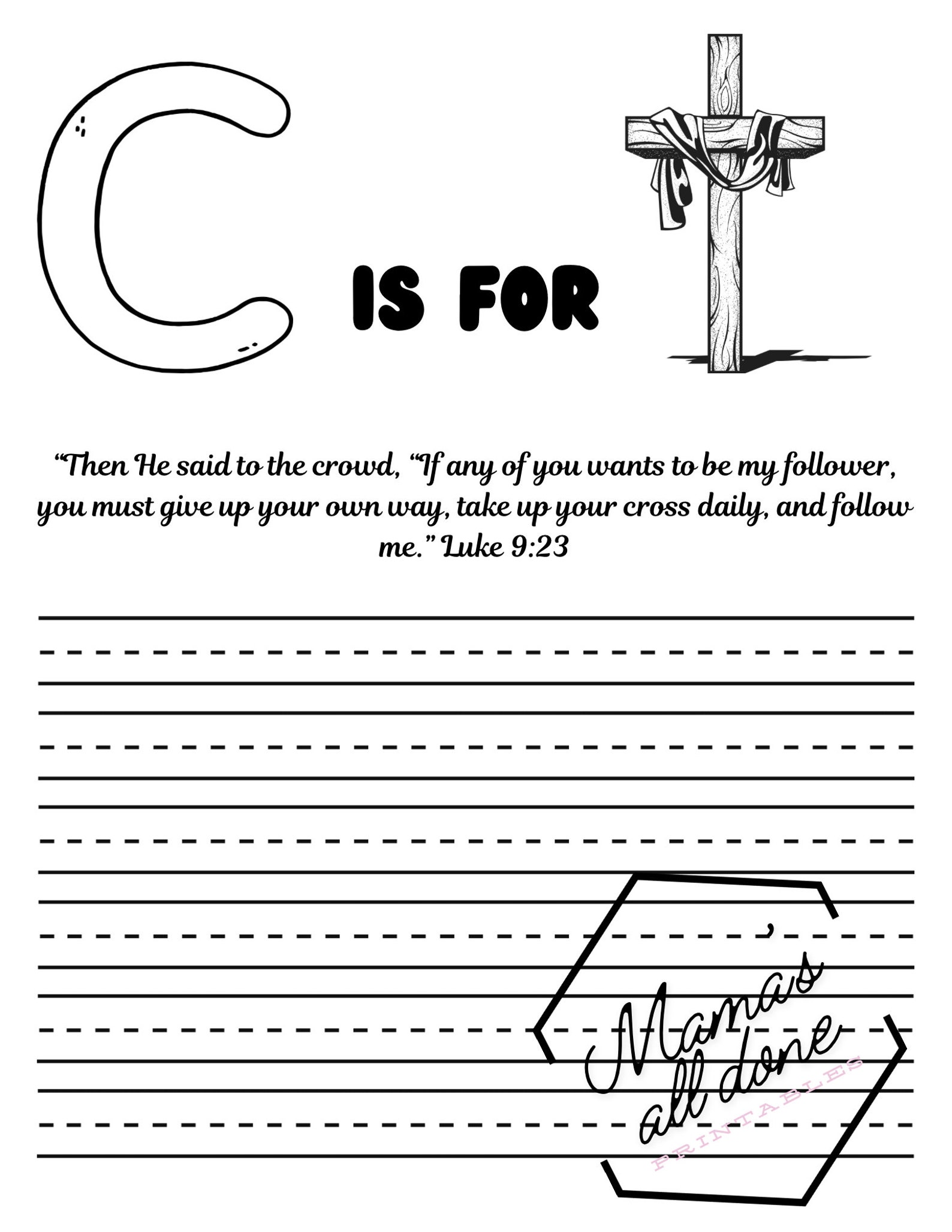Bible ABC Coloring and Writing Pages - Etsy