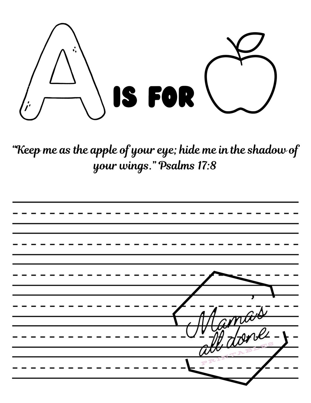 Bible ABC Coloring and Writing Pages - Etsy