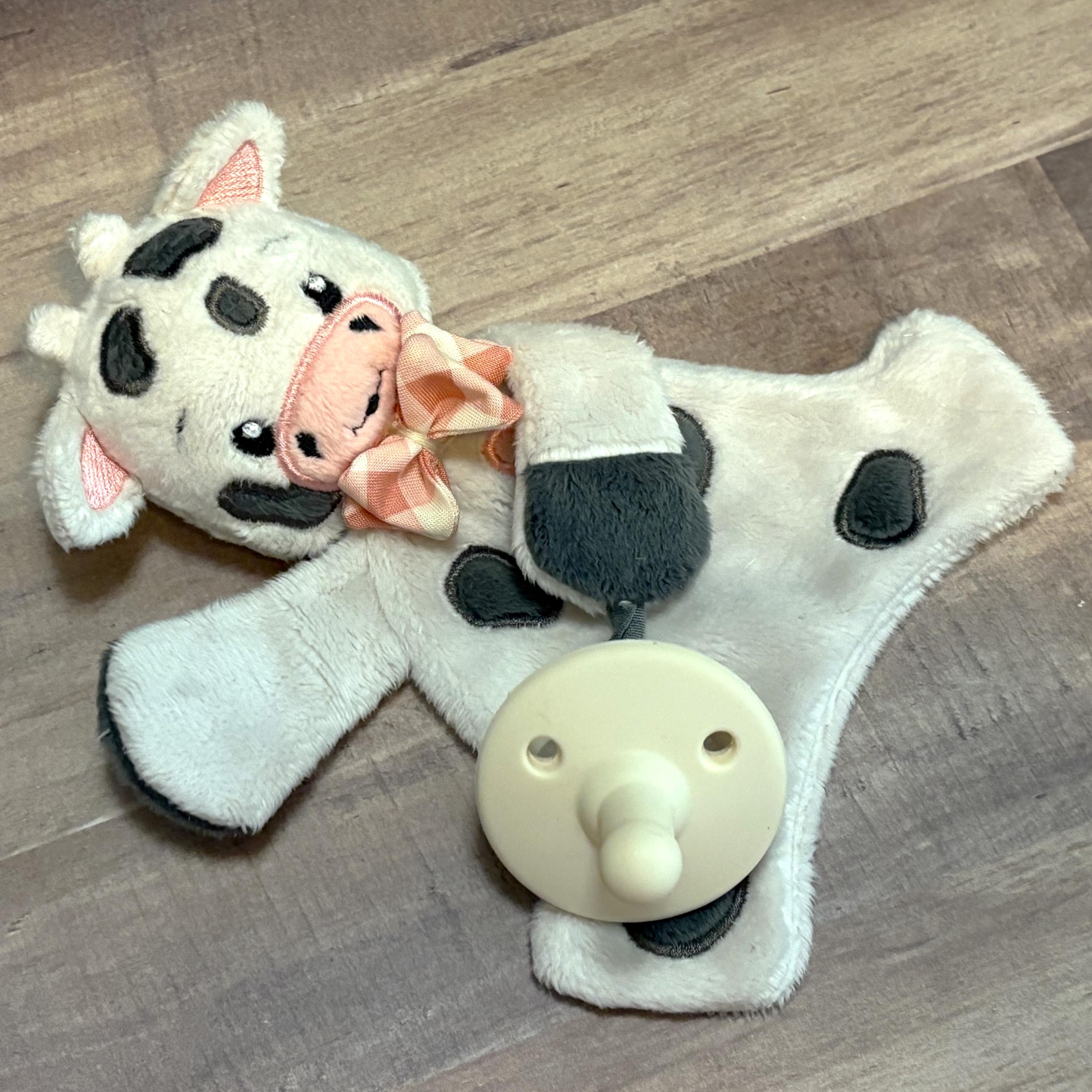 Cow Pacifier Holder Mini-ith Embroidery Design Digital Download - Etsy