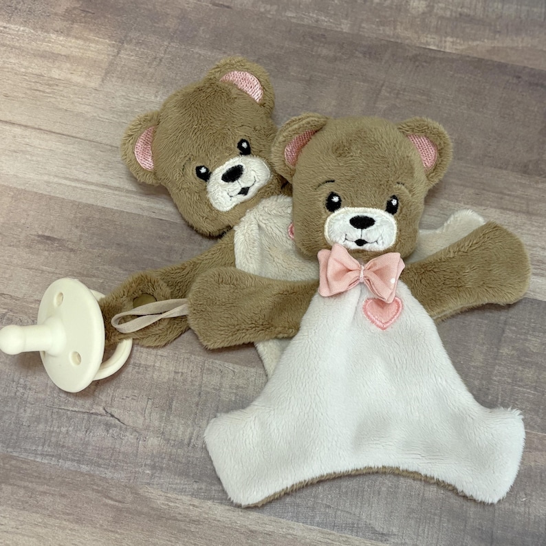 Bear Pacifier Holder Mini-ith Embroidery Design Digital Download - Etsy