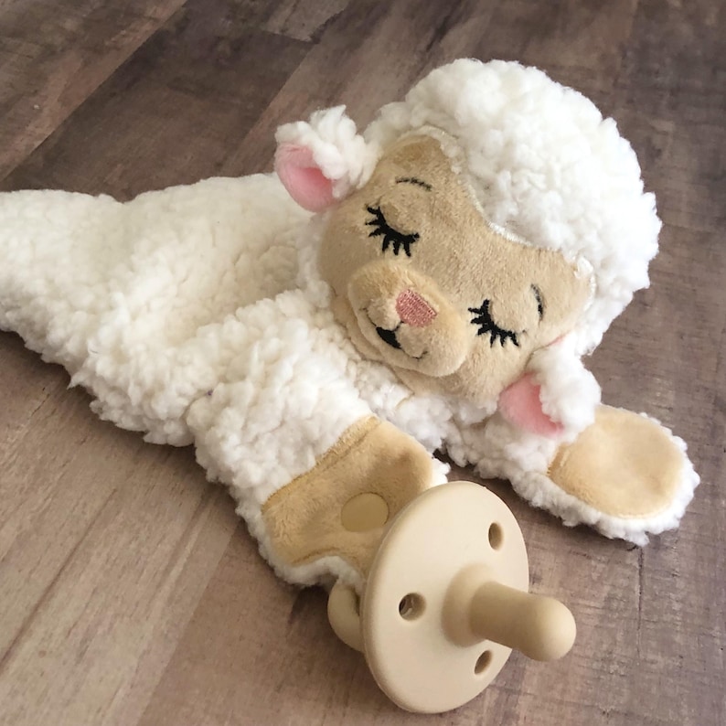 Lamb Pacifier Holder Toy ITH Embroidery Design Digital Download - Etsy