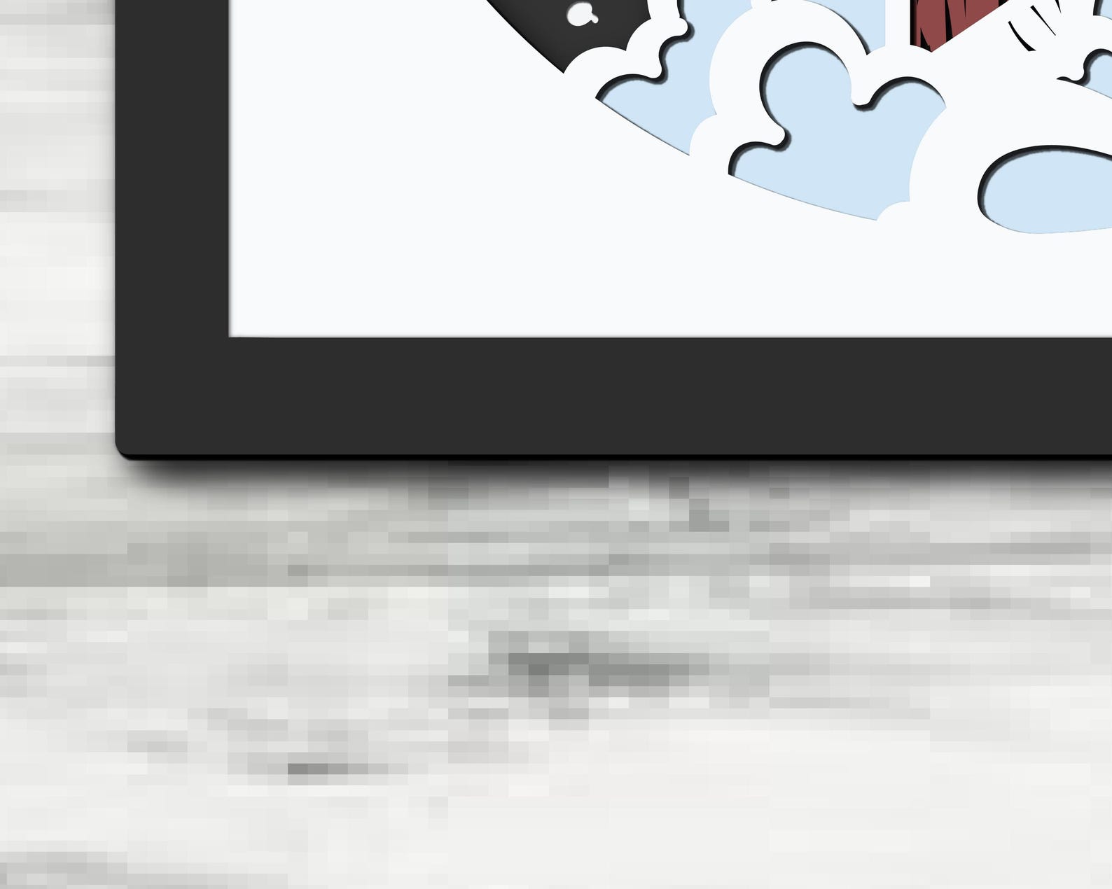 North Pole Shadow Box SVG: 3D Paper Cut Lightbox Template (digital ...