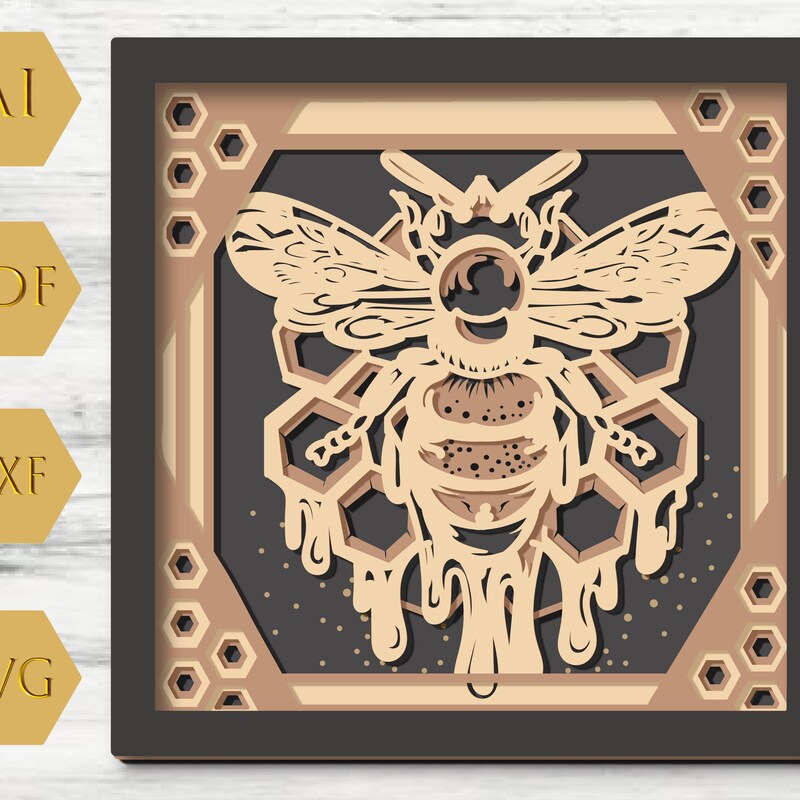 Bee Shadow Box - Etsy