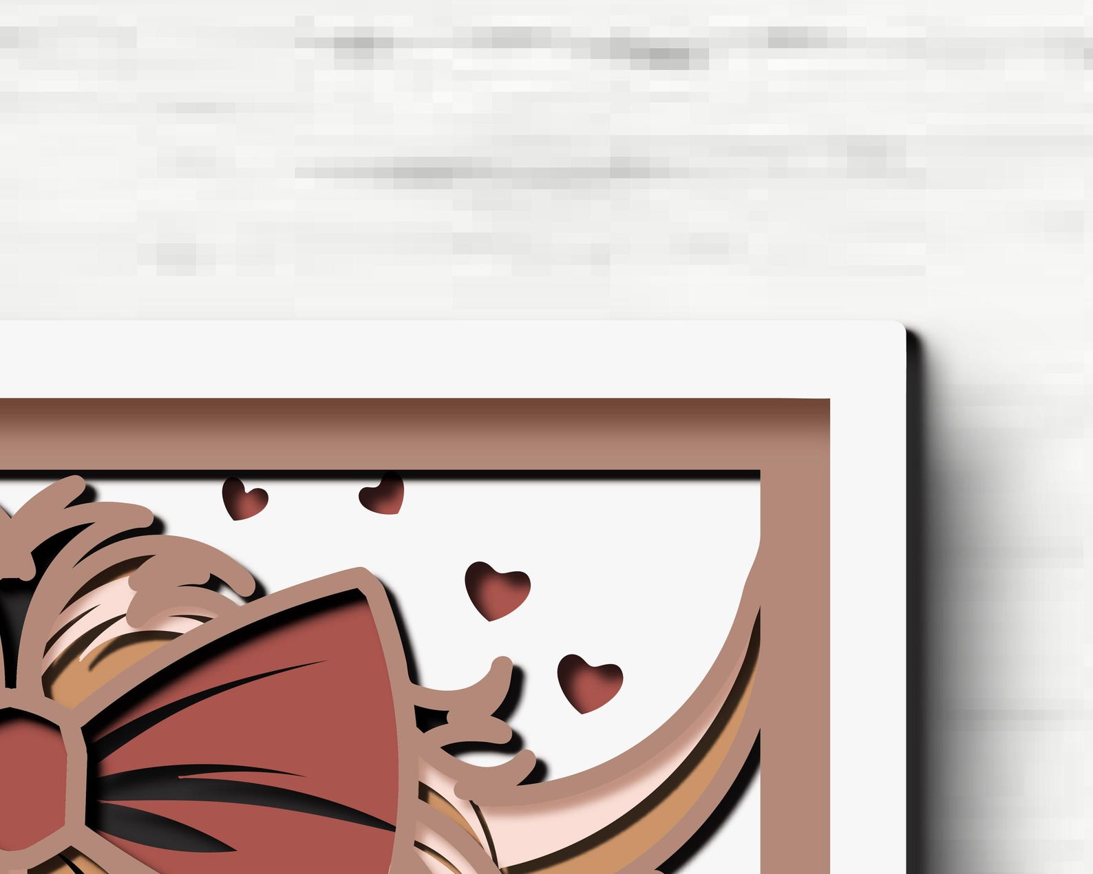 3D Highland Cow Shadow Box SVG: Layered Papercut Design (digital ...