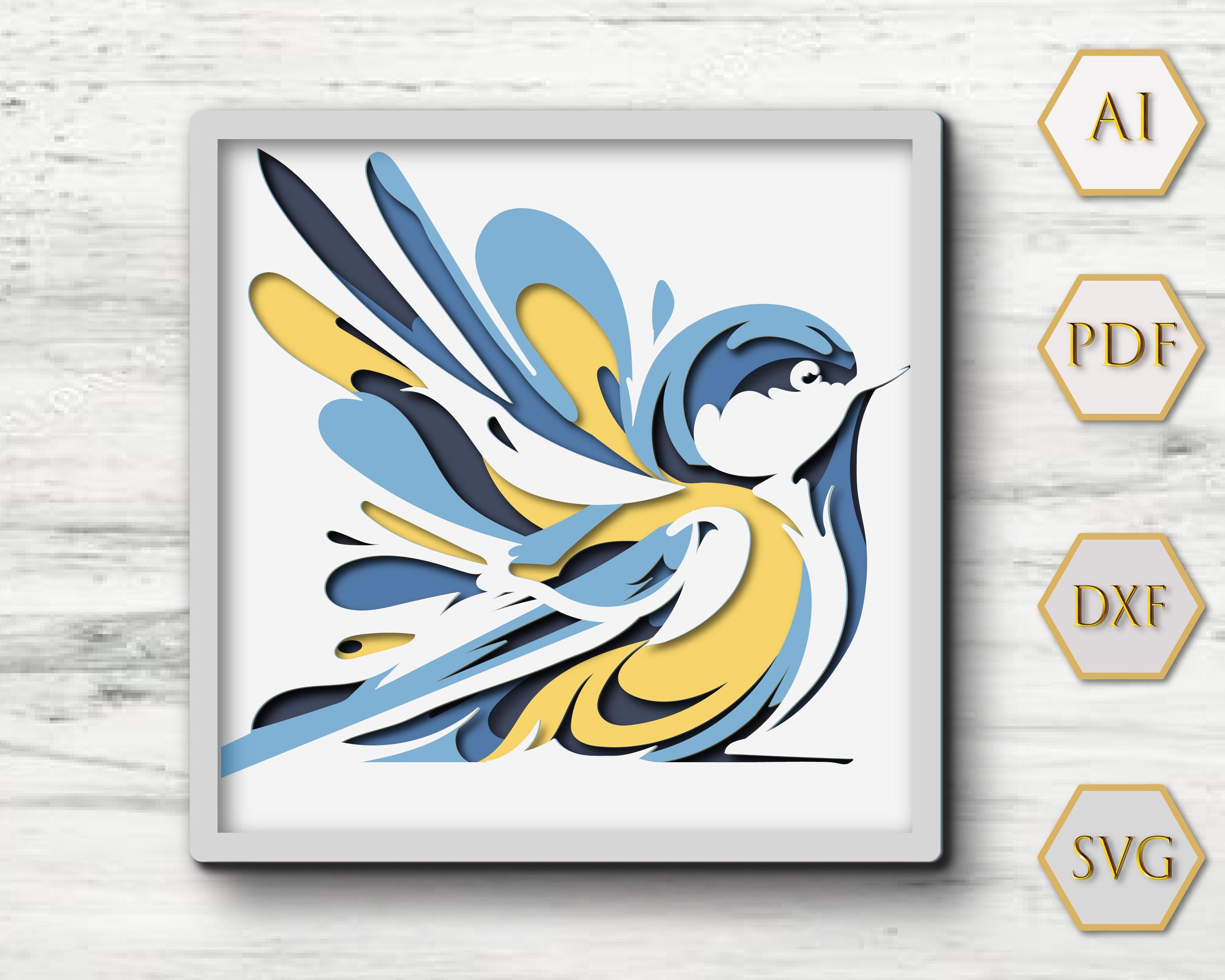 Layered Sparrow Bird SVG, Shadow Box Template (digital Download) - Etsy