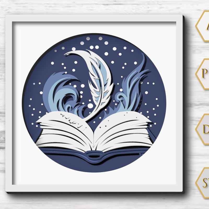 3d Shadow Box Feather - Etsy UK