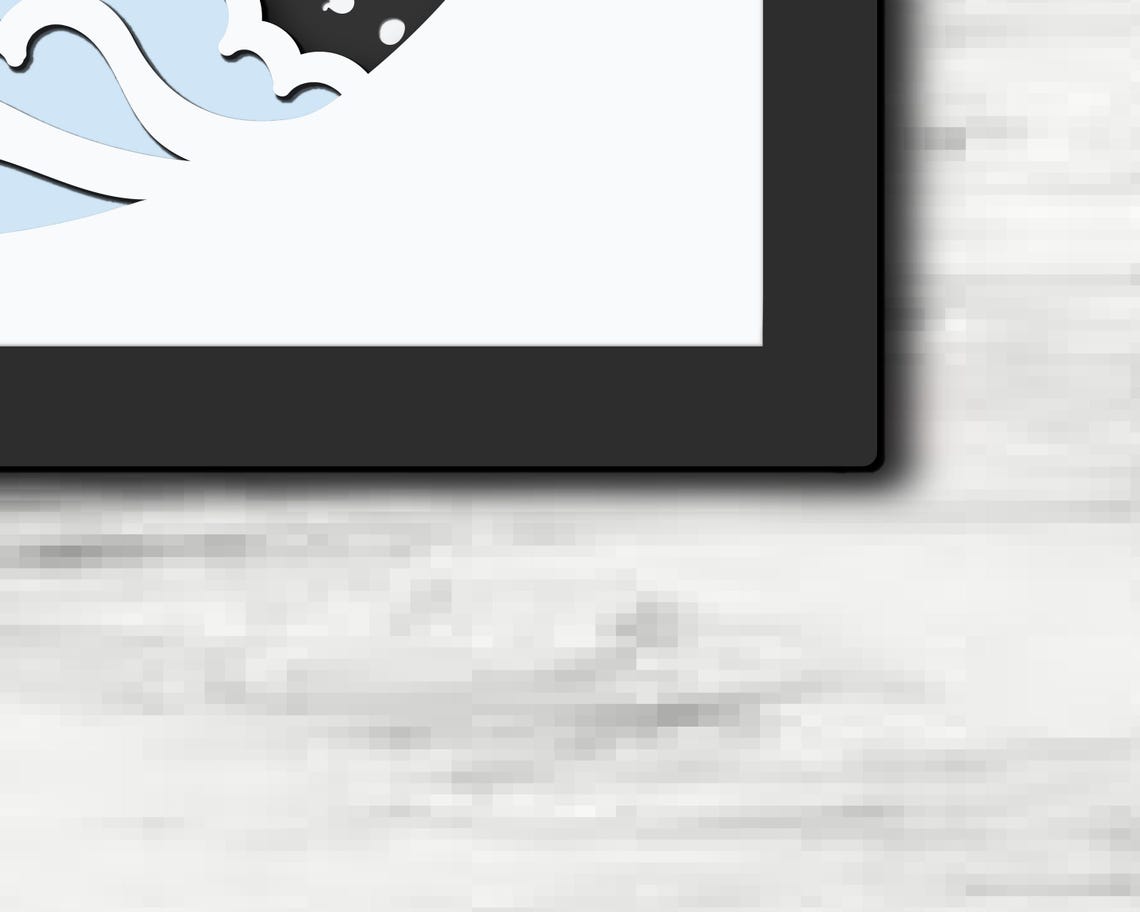 North Pole Shadow Box SVG: 3D Paper Cut Lightbox Template (digital ...