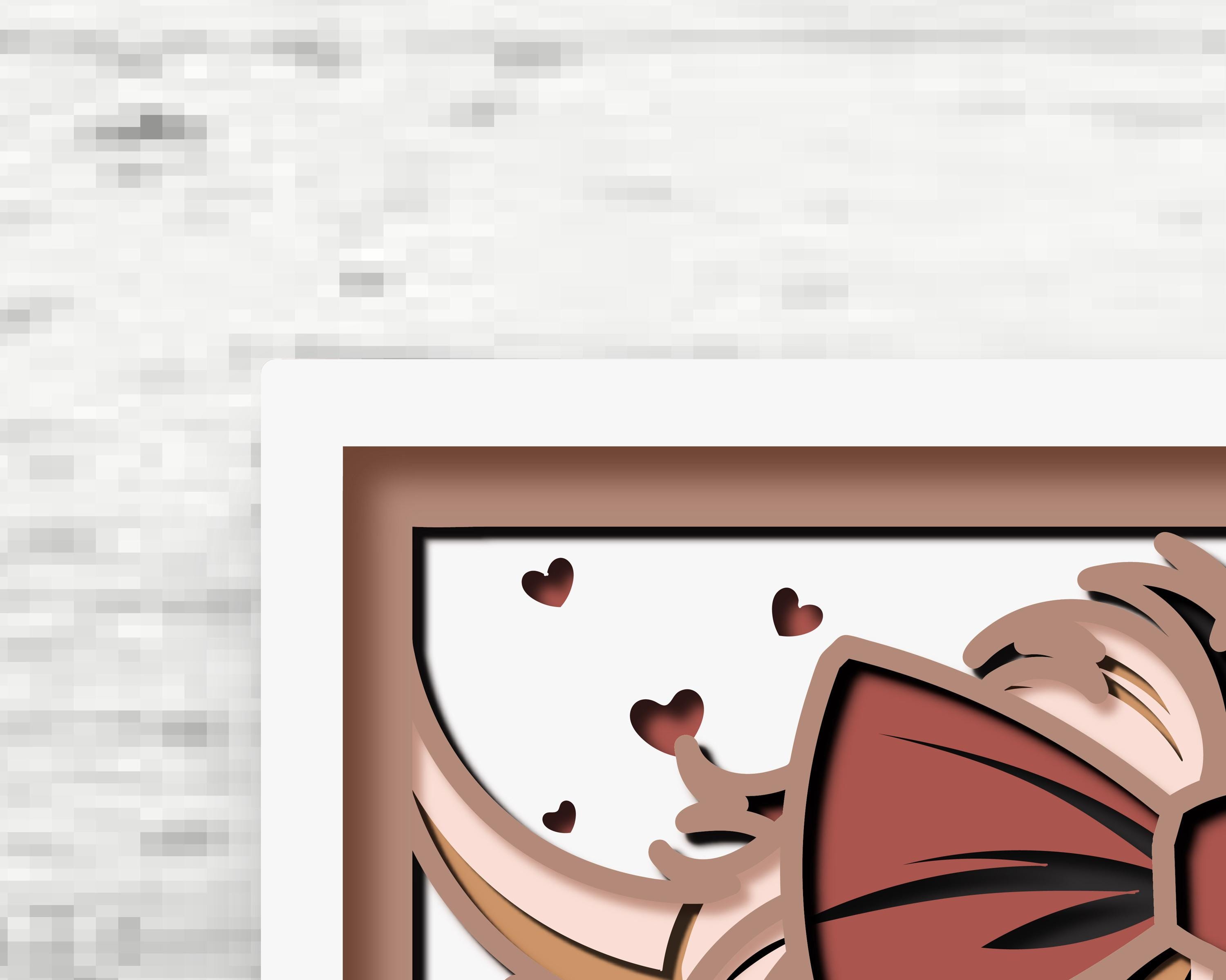 3D Highland Cow Shadow Box SVG: Layered Papercut Design (digital ...