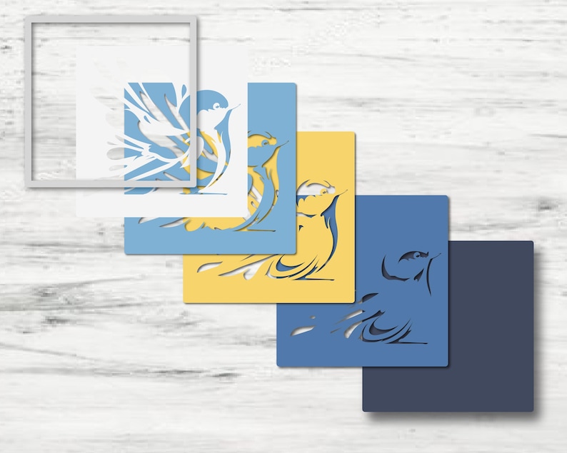 Layered Sparrow Bird SVG, Shadow Box Template (digital Download) - Etsy