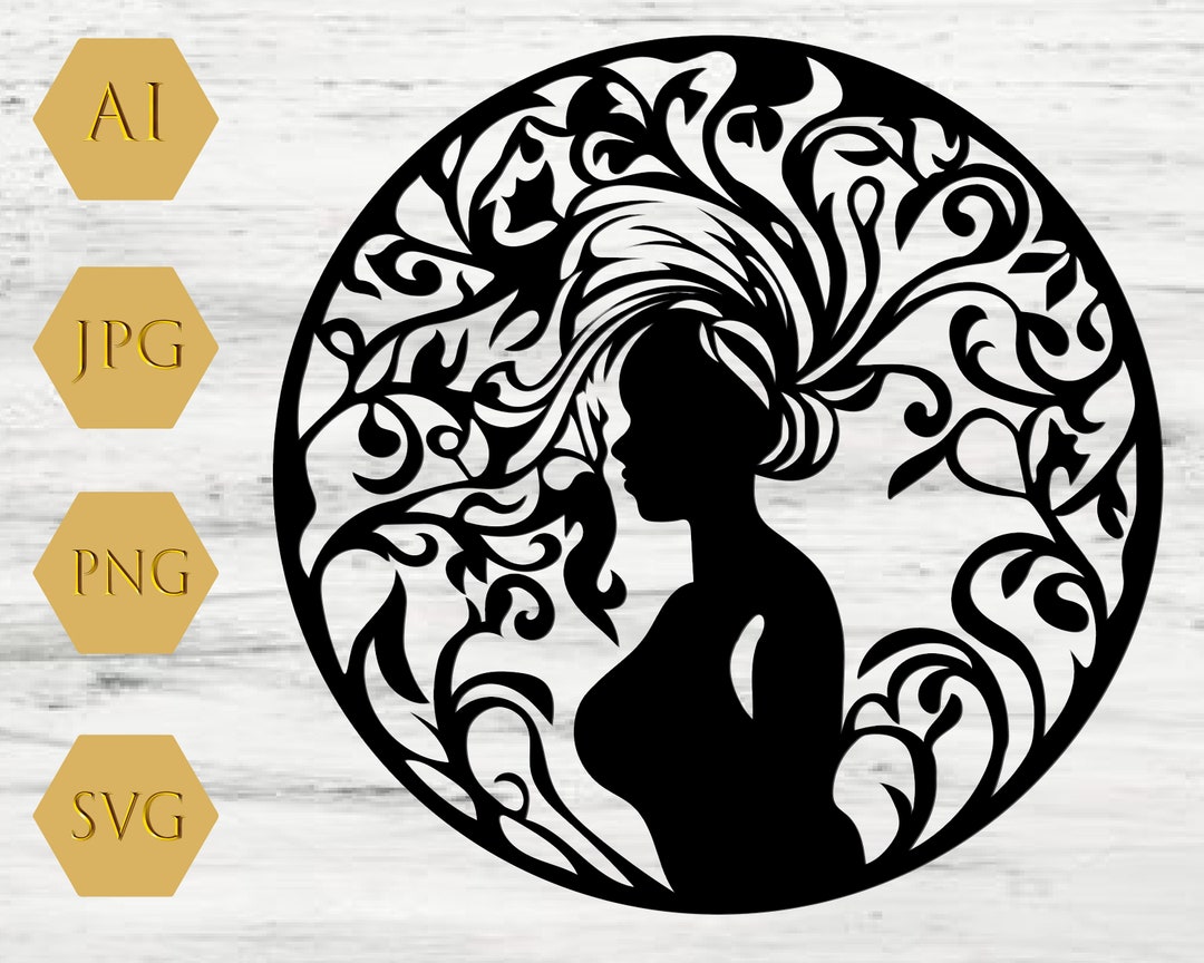 Woman Tree SVG, Women Empowerment SVG, Tree With Roots, Cricut ...